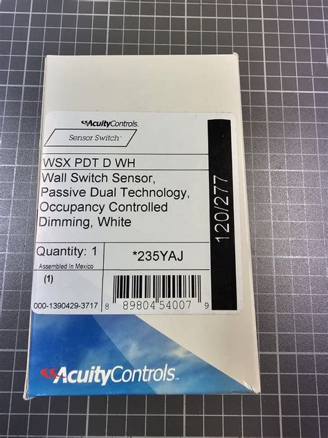 Acuity Controls Wsx Pdt D Wh Wall Switch Sensor Dual Technology Dimming