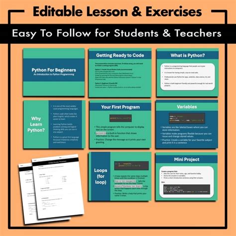 Python Coding Lesson And Practice Exercises Computer Science Grades 7 10