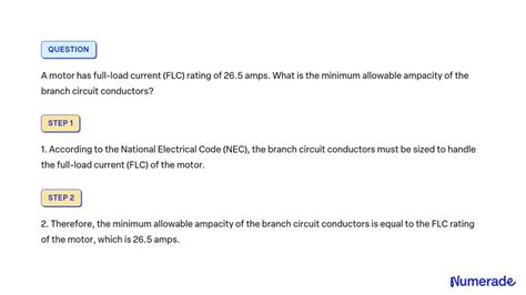 Solved A Motor Has Full Load Current Flc Rating Of 26 5 Amps What