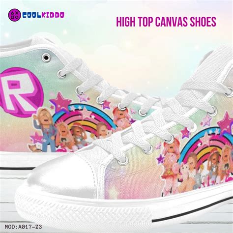 Roblox Girls Video Game High Top Sneakers Custom Canvas Shoes For