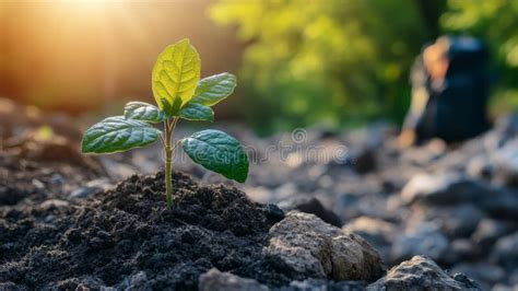 A Tiny Sprout S Triumph New Life Emerges From The Earth Stock