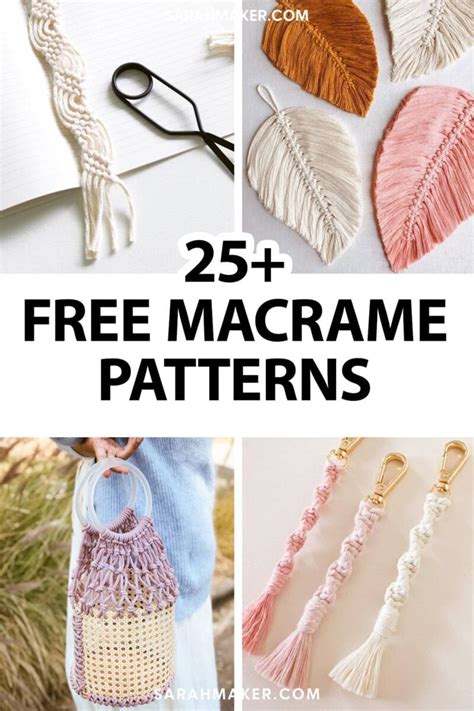25 Free Macrame Patterns For All Skill Levels Sarah Maker