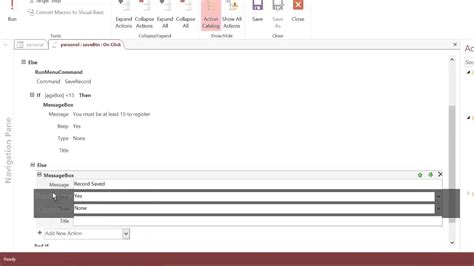 nesting if statements checking the age is correct in access youtube