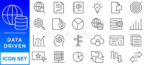 Data Analysis Icon Collection Set Containing Analysisinformation