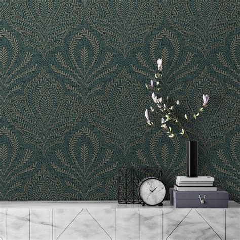 Margot Dark Teal Wallpaper Grandeco Life