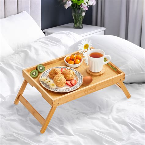 Bentism Bamboo Bed Tray Breakfast Serving Table Laptop Desk With