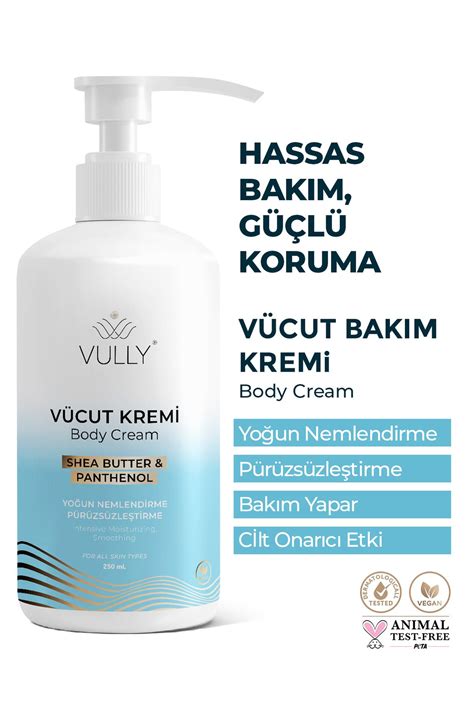 Vully Yoğun Nemlendirici Pürüzsüzleştirici Kuru Ve Hassas Ciltler Için El Yüz Ve Vücut Kremi