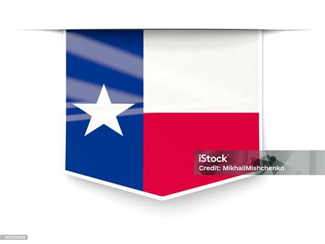 Texas State Flag Square Label With Shadow United States Local Flags