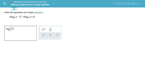 Answered Exponential And Logarithmic Functions Writing An Expression As A Single Logarithm