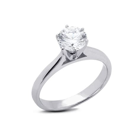054ct D Vs2 Round Natural Certified Diamond 14kw Gold Solitaire