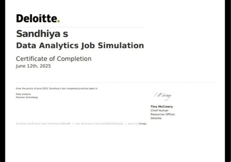 I Completed The Deloitte Data Analytics Program Gaining Practical