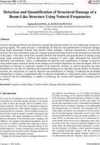 Detection And Quantification Of Structural Damage Of A Beam Like Structure Using Natural Frequencies