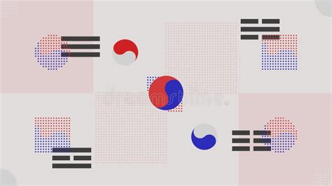 Abstract Background Symbols Of South Korea Stock Illustration Illustration Of Emblem Sign