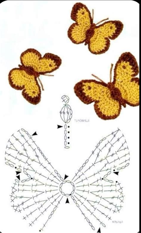 Crochet 🧶 Butterfly 🦋 Pattern Uncinetto Motivi Per Uncinetto Schema Per Uncinetto