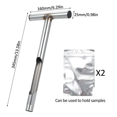 Sampler Soil Sample Probe 13 Inch Metal T Style Handle Soil Probe Rod
