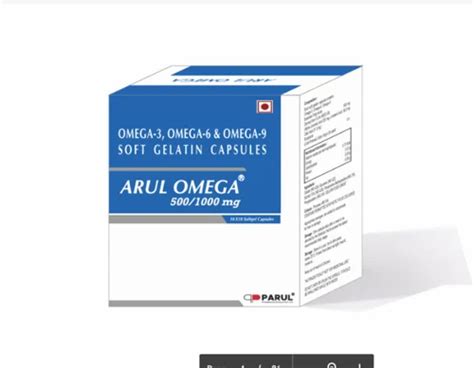 Arul Omega 3 6 9 500mg Soft Gelatin Capsule At ₹ 6390box