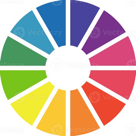 Color Palette Template For Art School Multicolored Wheel Infographic