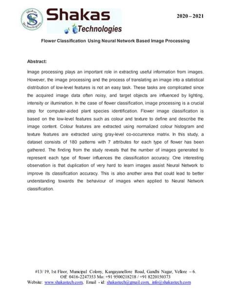 Flower Classification Using Neural Network Based Image Processing Docx
