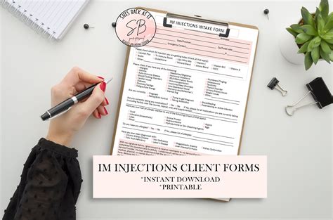 Im Injection Consent Form Im Injection Client Forms Im Therapy Informed