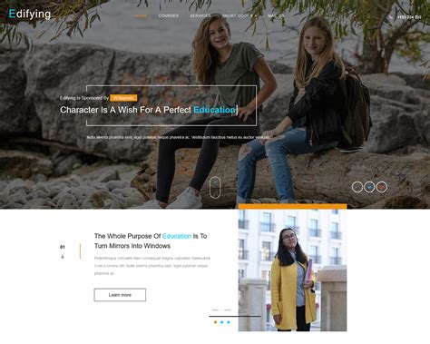 Edifying Educational School Flat Bootstrap Responsive Web Template Graphic Fork