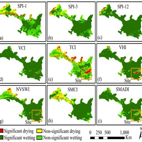 Trends Of Different Drought Indices In Sgn For The Period 20032020 Download Scientific
