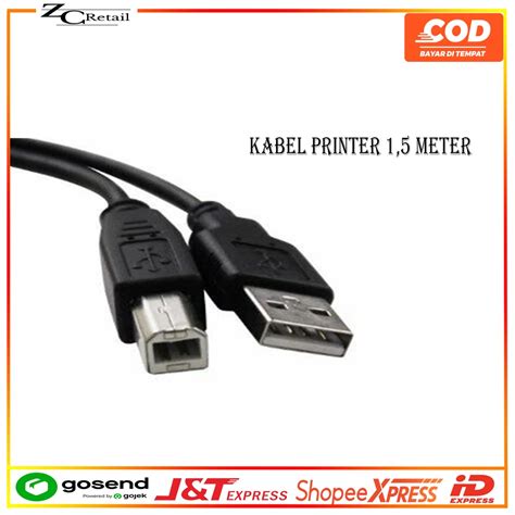 Jual Kabel Wired Usb 2 0 Black Good Panjang 1 5m Printer Print Epson Canon Hp Brother Shopee