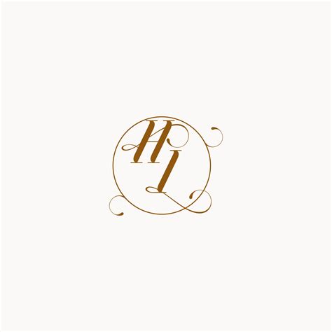 Hi Wedding Monogram Initial In Perfect Details 34902793 Vector Art At