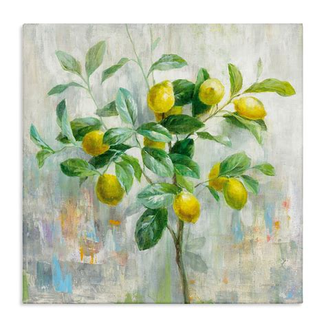 Free Shipping Stupell Industries Abstract Lemon Tree Canvas Wall Art