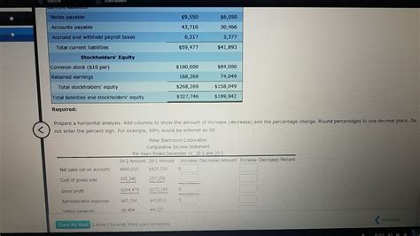 Solved Ebook Calculator Horizontal Analysis Of Comparative
