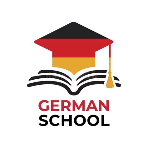 Vector Logo Of The German Language School Stock Vector Illustration
