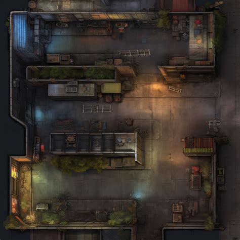 10 Cyberpunk Battlemaps Dnd Battle Map Cyberpunk Dandd Shadowrun Roll20 Fantasy Grounds Foundry