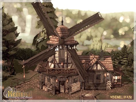 The Sims Resource Ye Medieval Windmill House