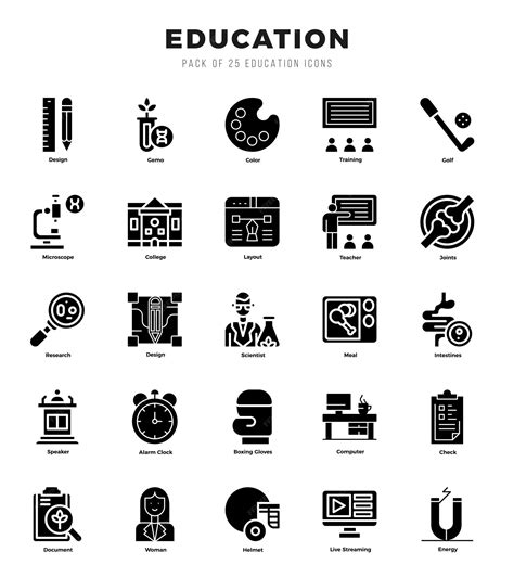 Premium Vector Education Icons Set Vector Illustration