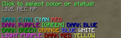Minecraft Color Codes Rainbow