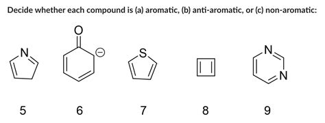 Solved Decide Whether Each Compound Is A Aromatic B