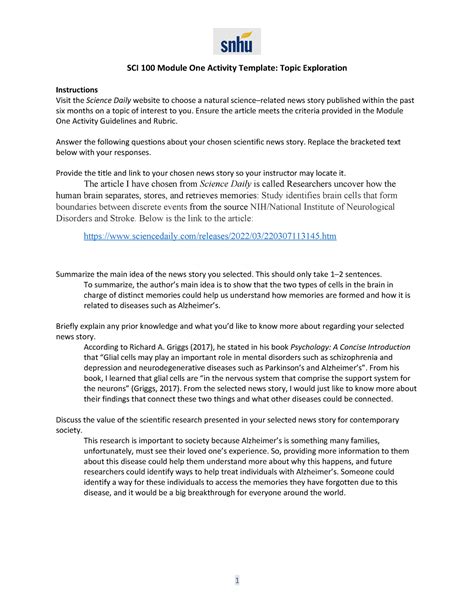 1 2 Sci 100 This Is Simply An Assignment I Hope It Helps 1 Sci 100 Module One Activity