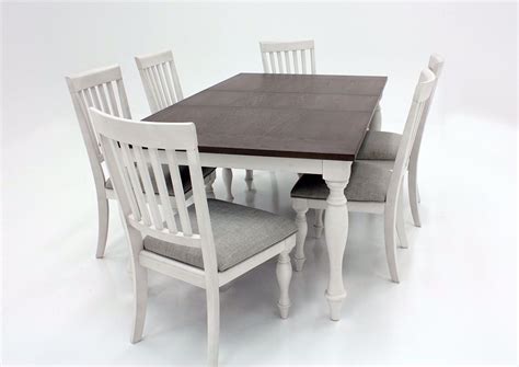 Grand Bay 7 Piece Dining Table Set White Home Furniture