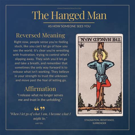 The Hanged Man As How Someone Sees You And Free Combination Tool Star