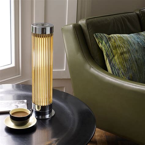 Weathered Brass Pillar 7214 Table Lamp Led Pcb Non Dimmable By