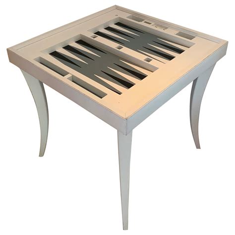 Primitive Wood And Glass Backgammon Table At 1stdibs