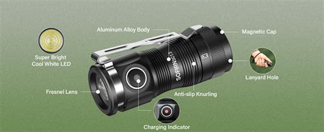 Sofirn Sc13 Led Rechargeable Torch Bright 1300 Lumens Edc Small Torch