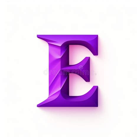 Innovative Purple Letter E With Abstract Edge For Dynamic Website