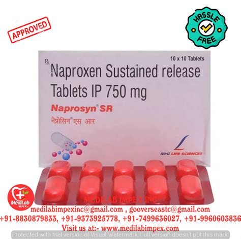 Naproxen 750 Mg Tablet 250mg At Rs 70 Stripe In Nagpur Id 2852402166562