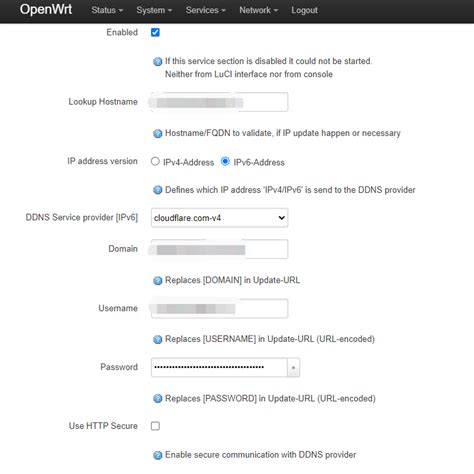Openwrt下ipv6的ddns Cloudflare及socat端口转发 Zxqs Diary