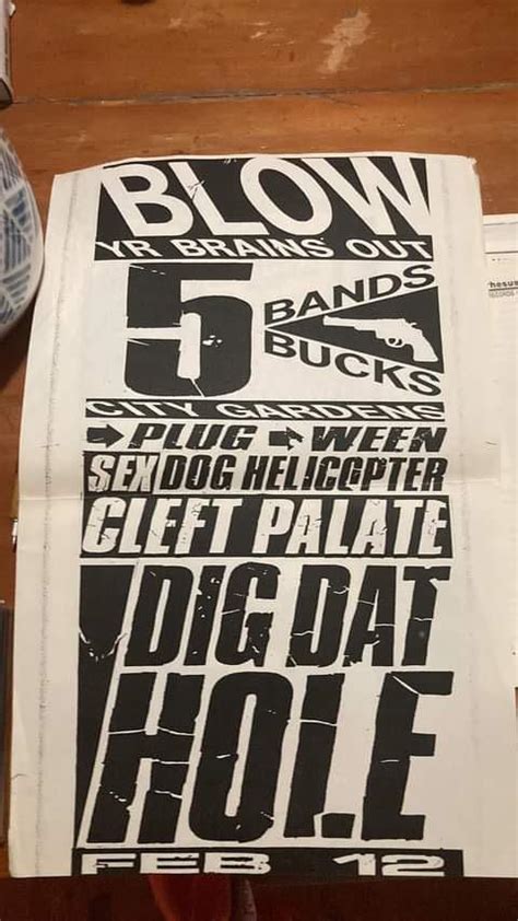 Ween Spotted On This Super Early City Gardens Poster From 1987 R Ween