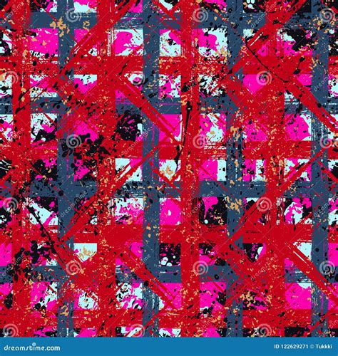 Vector Seamless Bold Plaid Pattern Stock Vector Illustration Of