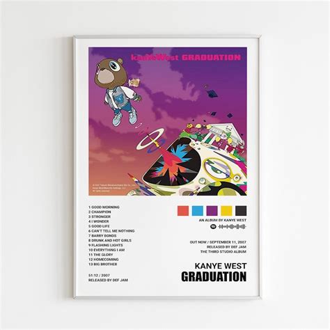 Graduation Kanye West Poster Etsy
