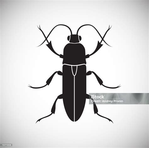 Bugicône Dinsecte Sur Fond Blanc Pour Le Graphisme Et Webdesign Vecteur
