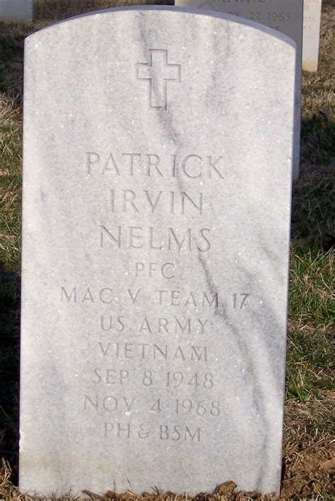 Patrick Irvin Nelms 1948 1968 Find A Grave Memorial
