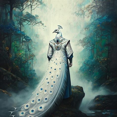 Peacock Prince Prince In Impasto Fantasy Landscape